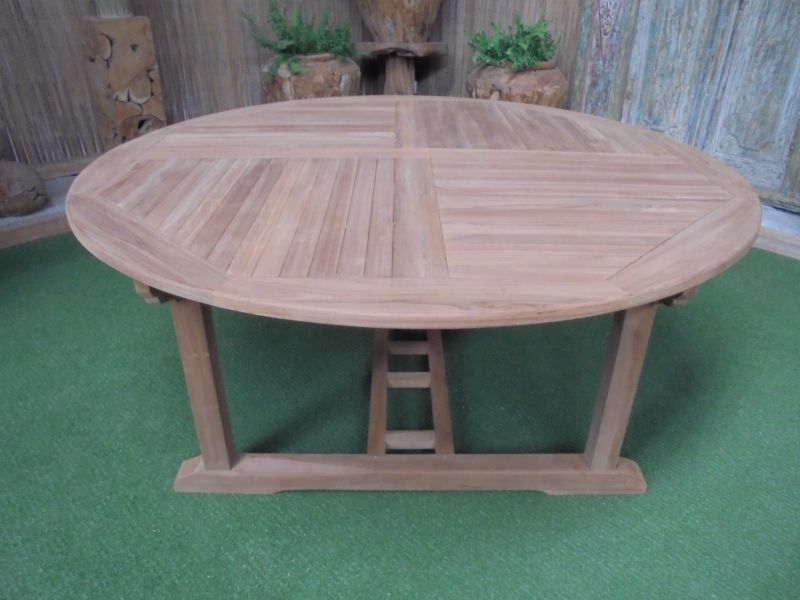 Teak Tuintafel Rond 180cm bestellen via Outlet232 | Teak Tafels