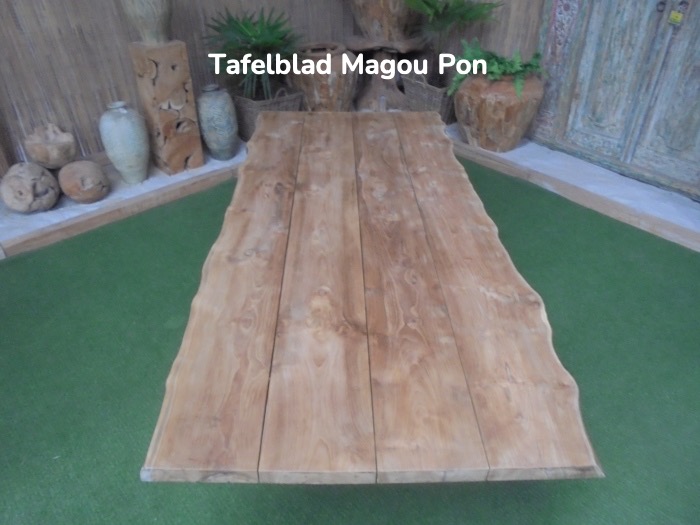 Teak Tafelblad Magou Pon 250x100x5cm | Teak Tafelbladen